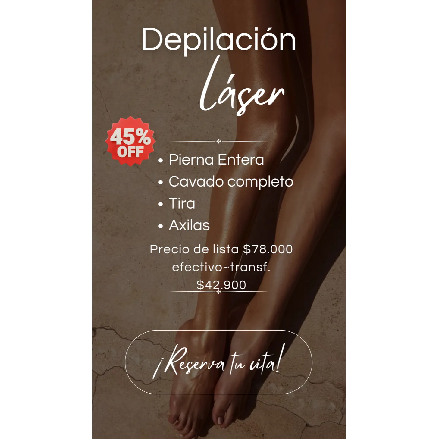 Pierna entera, Cavado completo (incluye: pelvis, labios y cavado ...